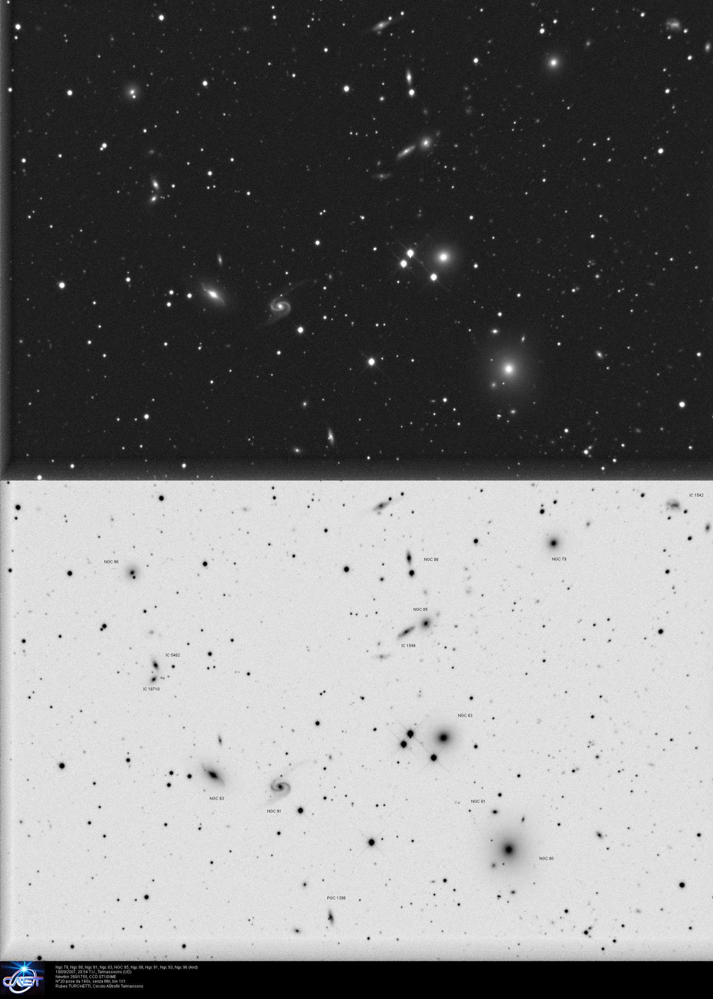 Ammasso Di Galassie Con NGC 80